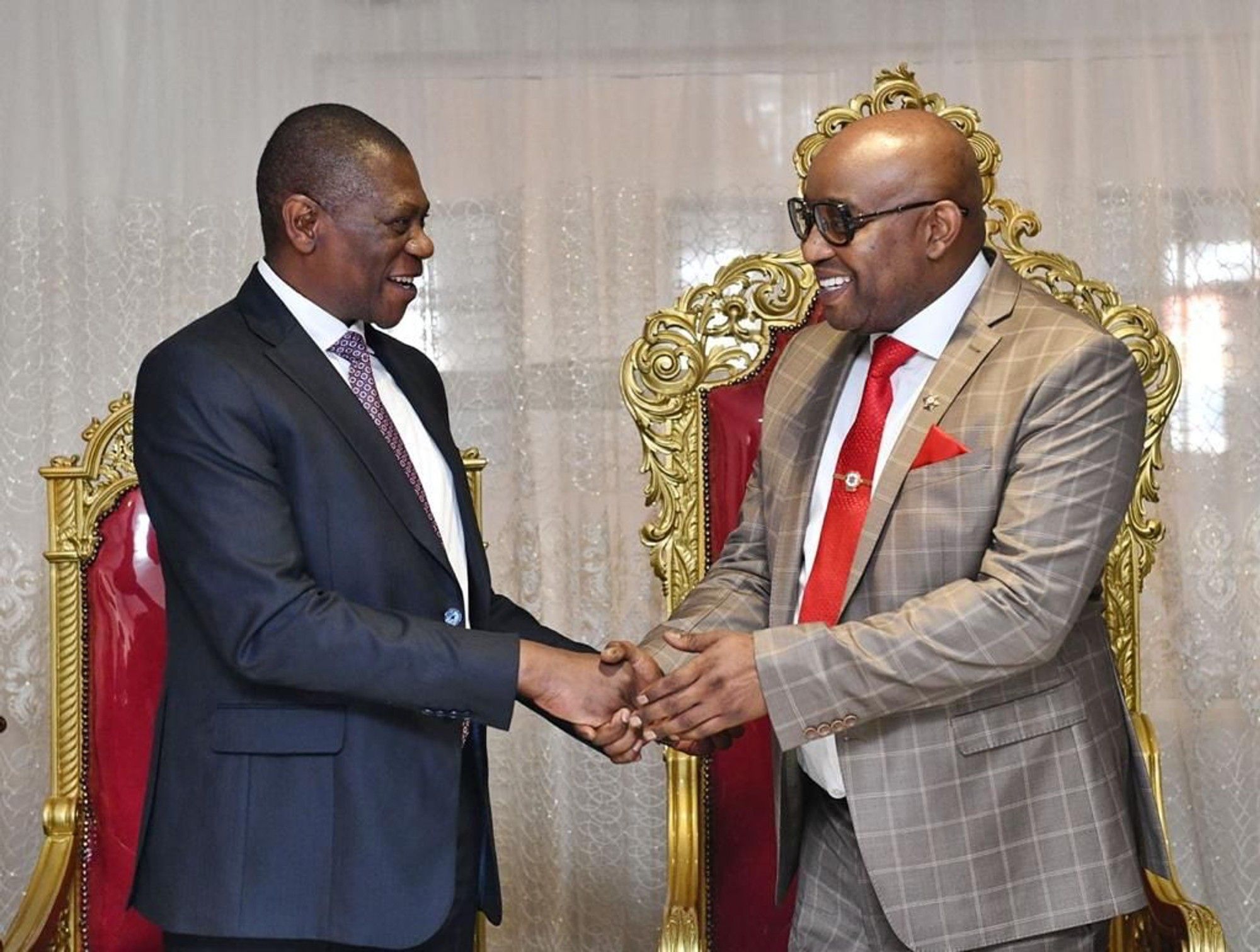 Mashatile embraces Modise as Sandlana stalls on DNA results