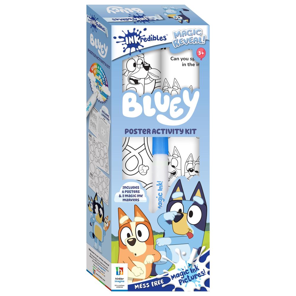 Explore creativity with the Inkredibles Bluey Poster Activity Kit
