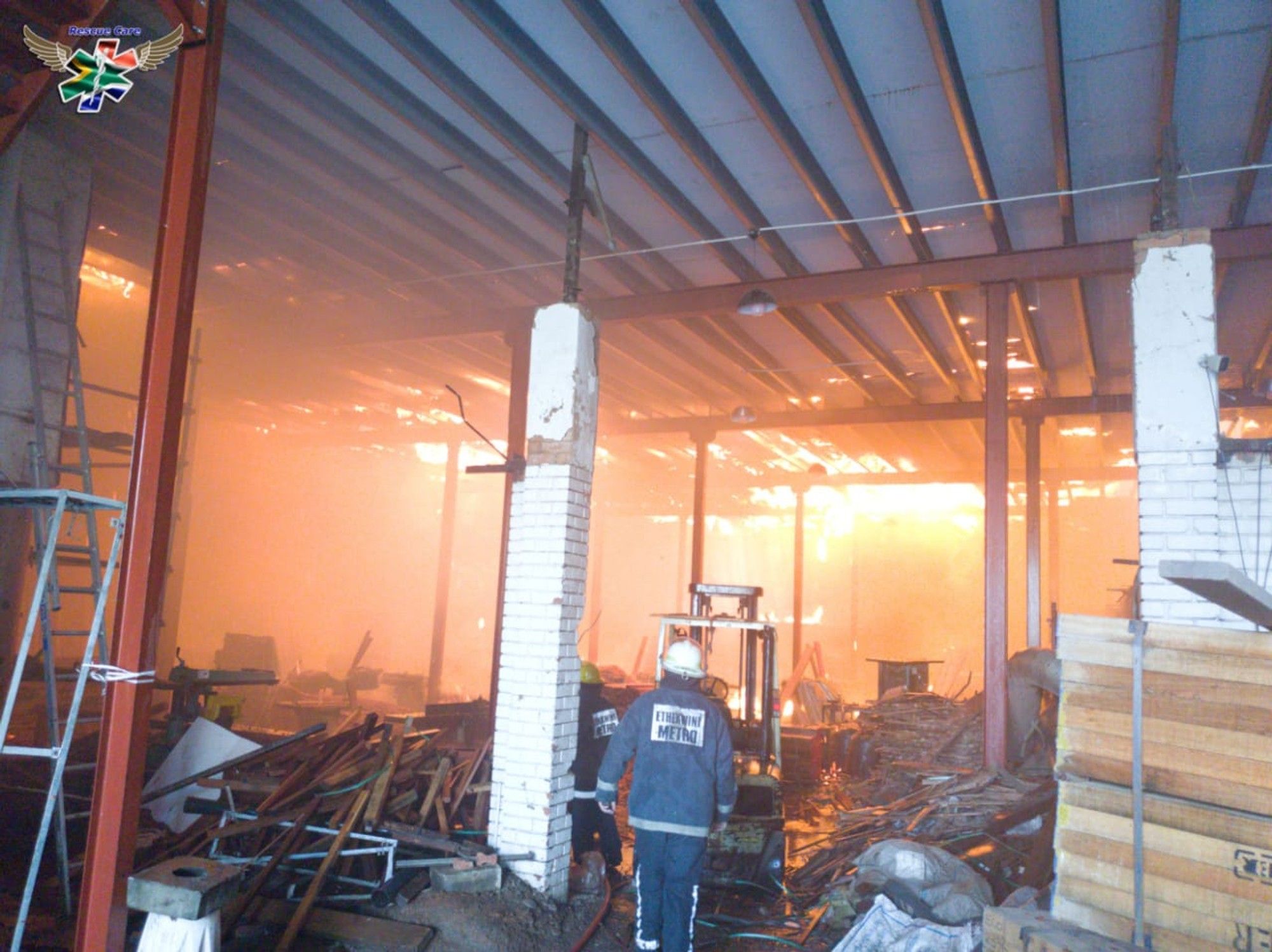 LOOK: Three injured in Jacobs factory fire