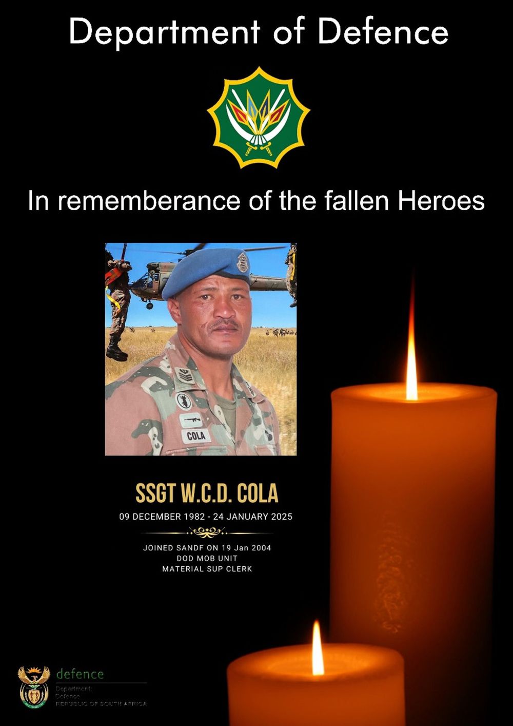 Families prepare for the return of fallen SANDF soldiers