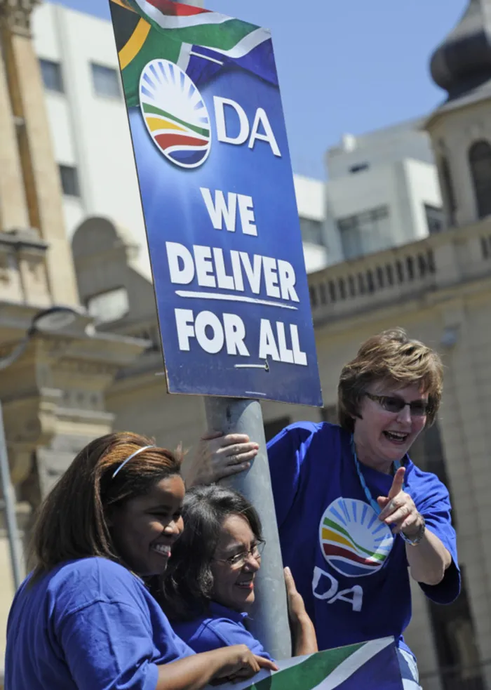 DA team delivers first poster on streets for polls