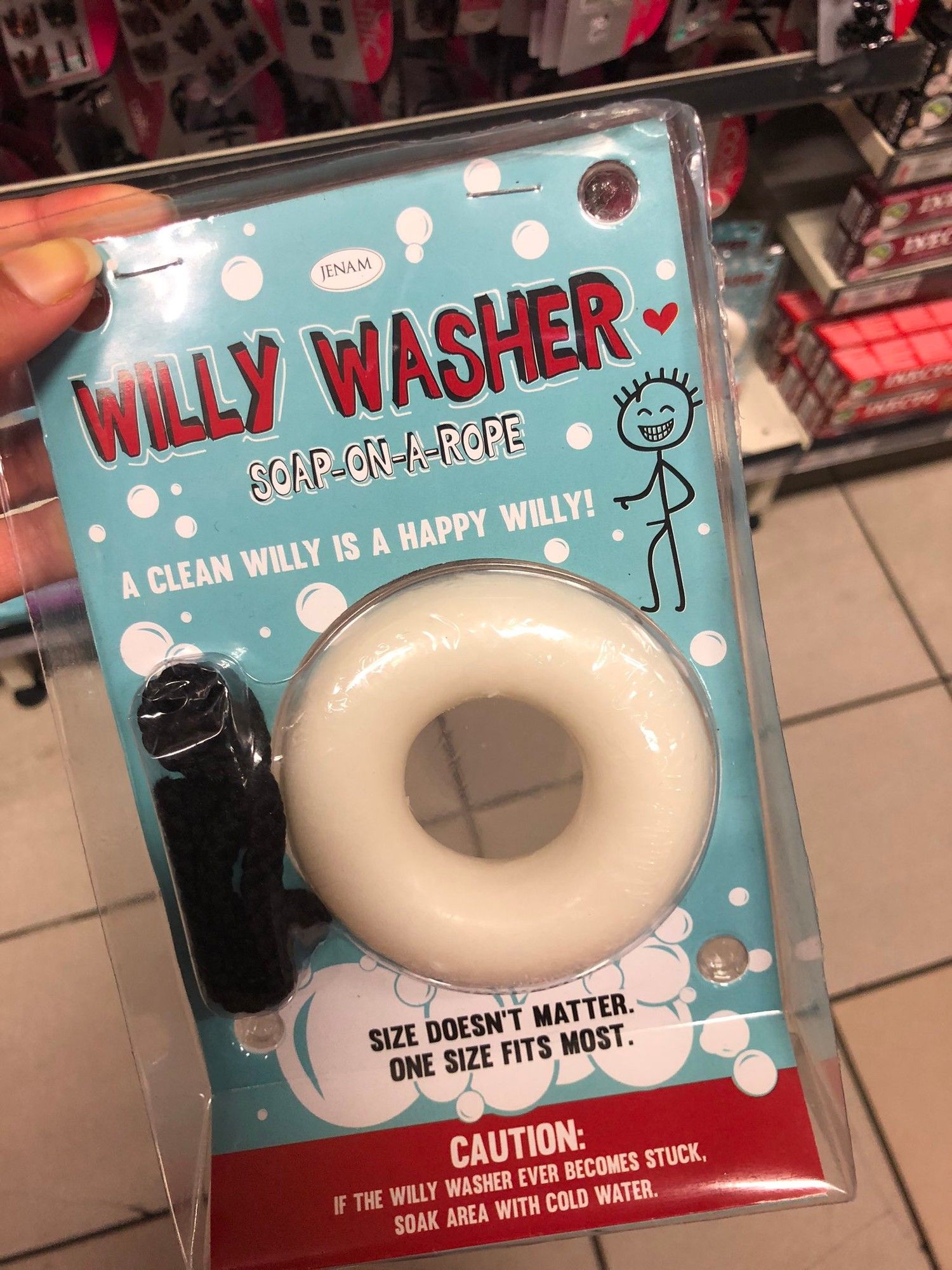 The Willy Washer gives whole new meaning to soap on a rope