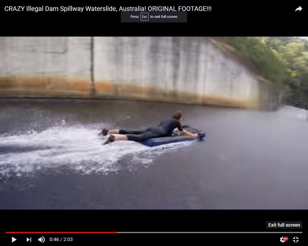 WATCH: Dam-surfing craze could have youngsters sliding to their deaths