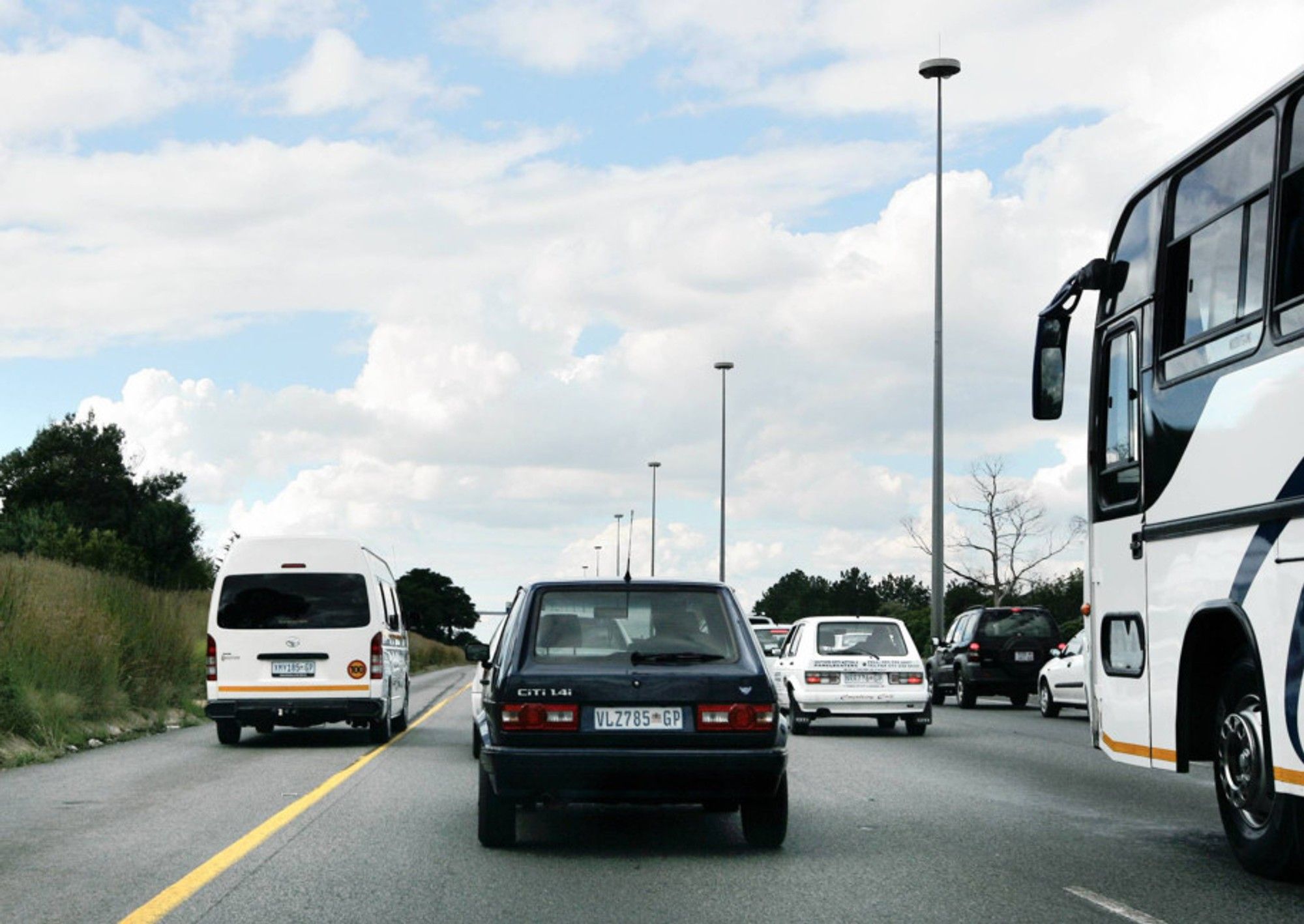 Yellow lane strictly for emergencies