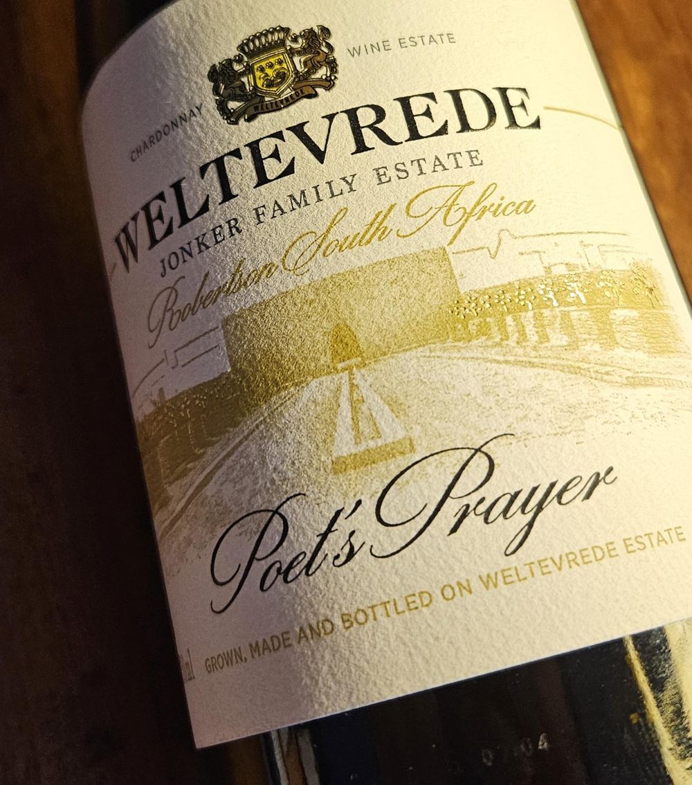 Weltevrede Wine Estate Poets’ Prayer Chardonnay 2024 now available