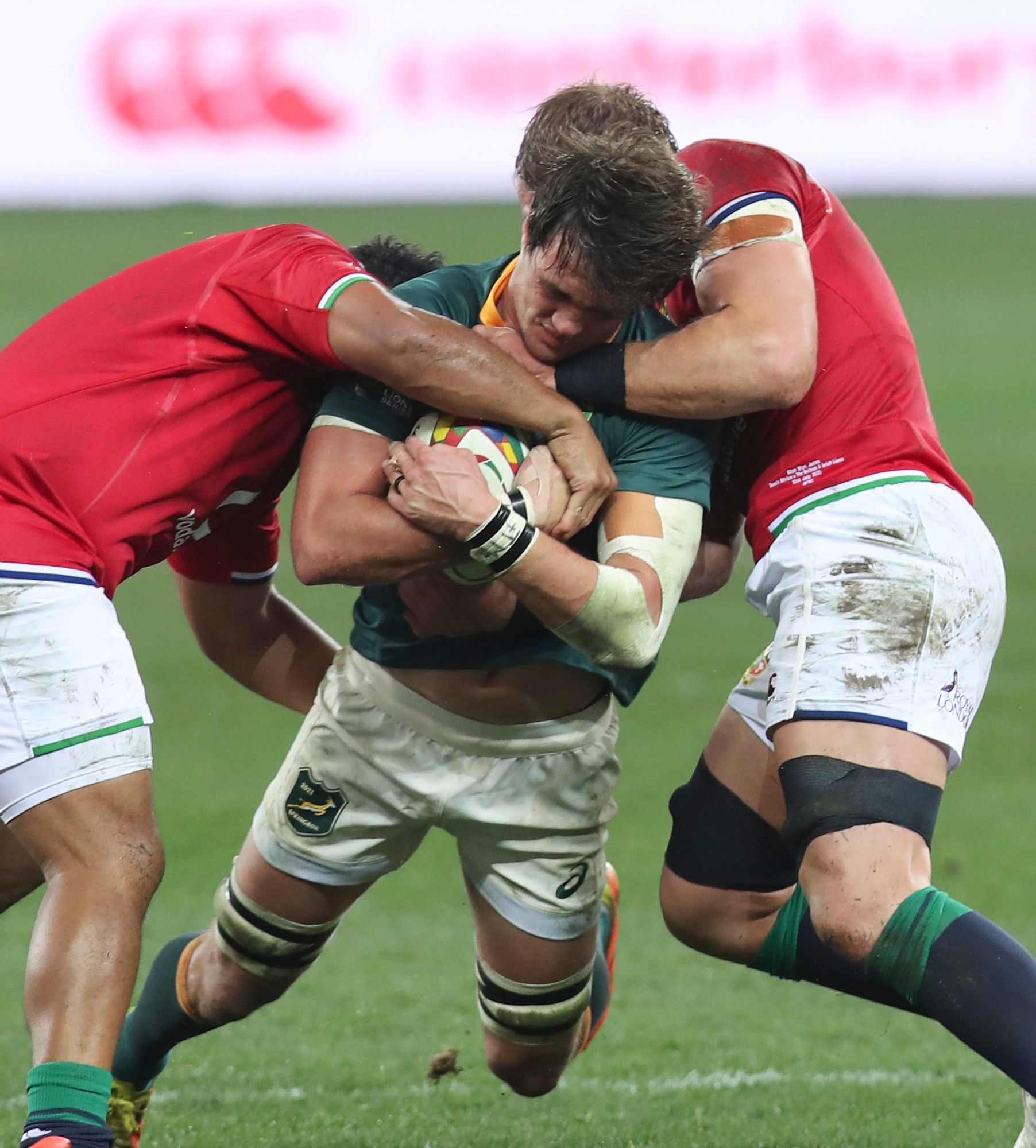 Springboks back Franco Mostert to outflank the British Lions