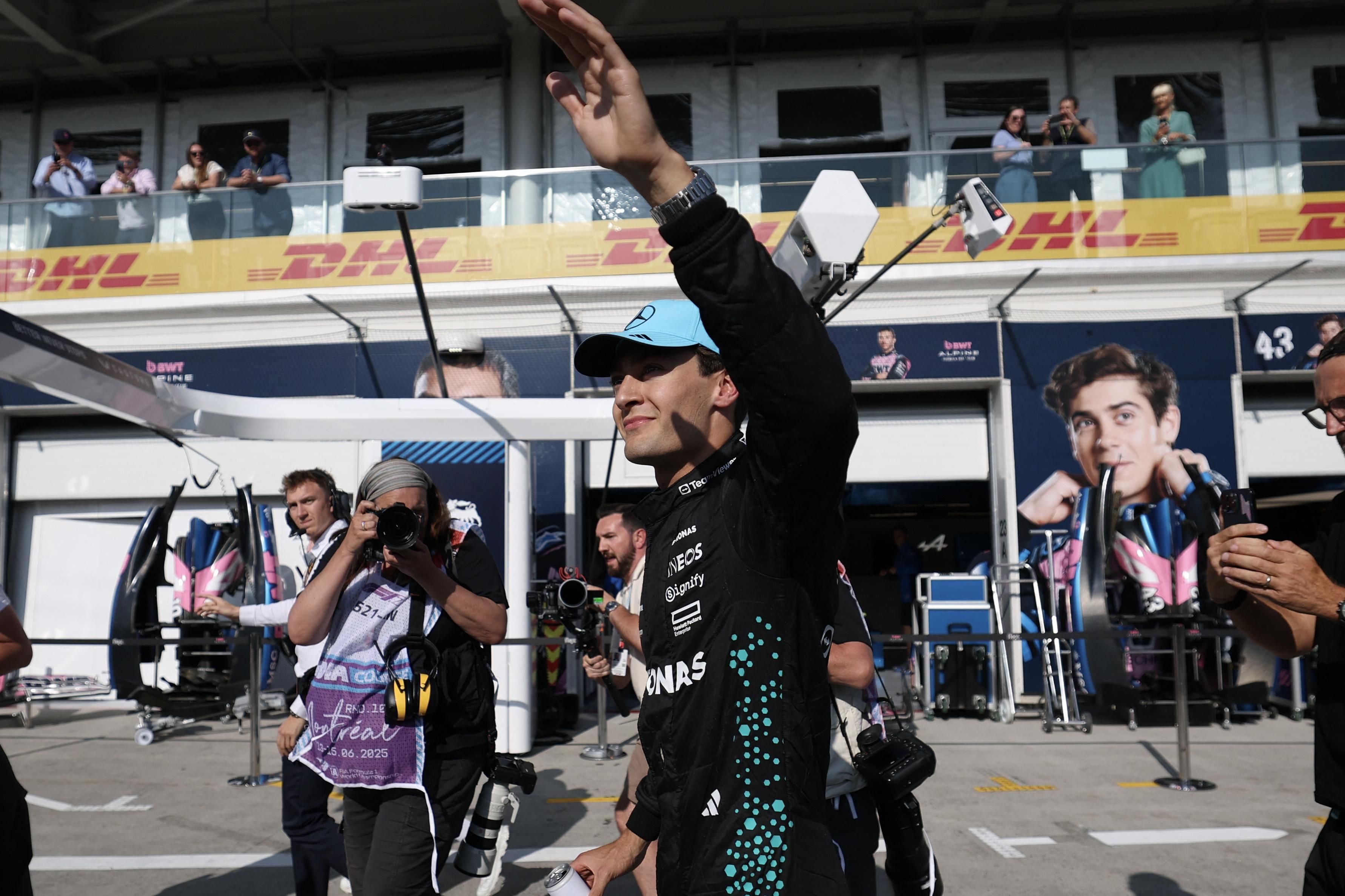 Formula 1: Russell's stunning pole position and playful jibe at ...
