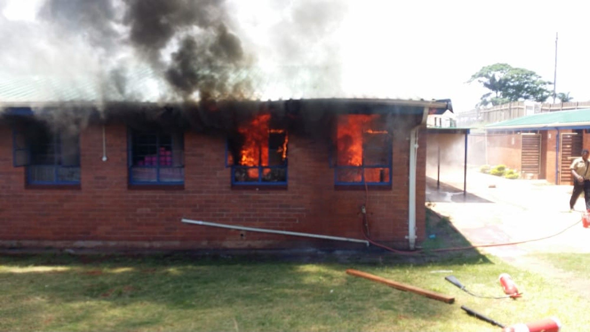 LOOK: Isipingo school children evacuated after kitchen goes up in flames