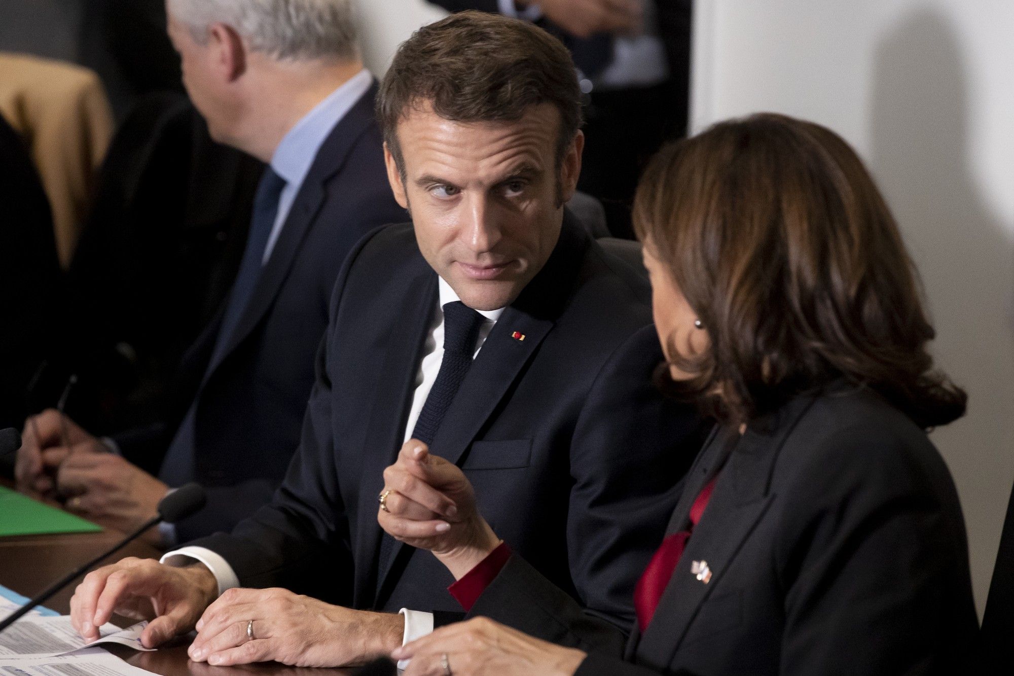 Macron meets Kamala Harris at Nasa headquarters as US tour starts