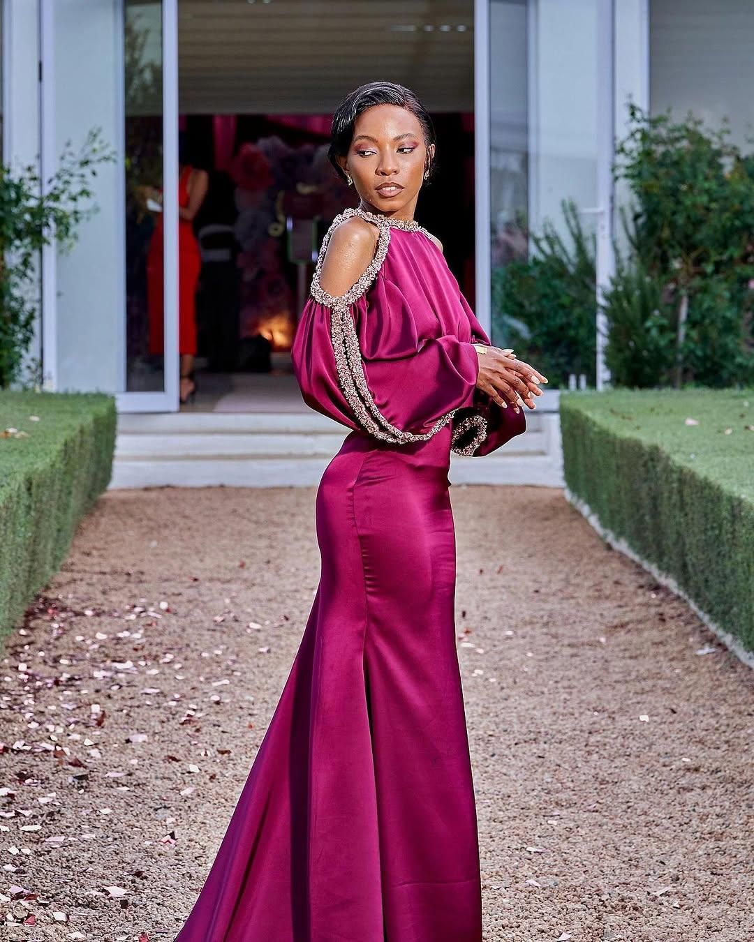 Bahumi Mhlongo shines in father Somizi's first official fashion creation