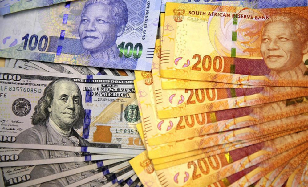 Rand touches three-week highs