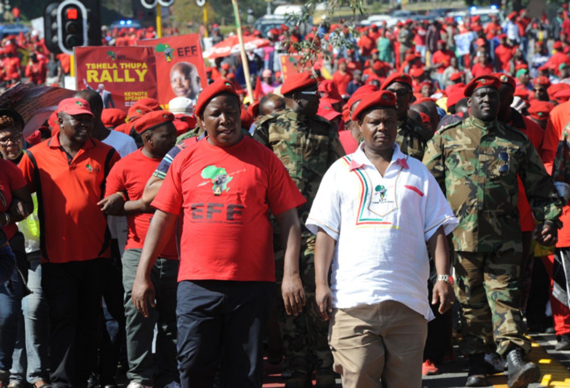 Video: EFF marches to SABC over ad