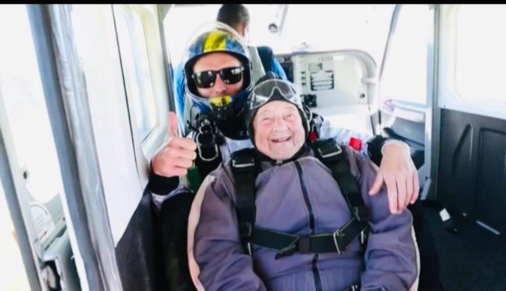 WATCH: Daredevil granny, 103, beats record for oldest parachute jump