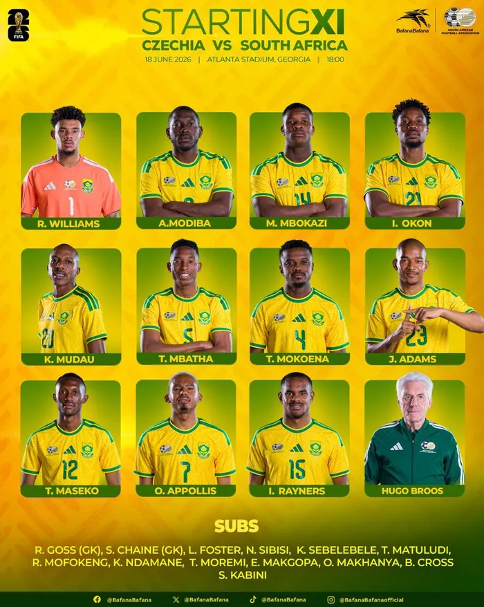 Bafana Bafana keeps FIFA World Cup 2026 hopes alive with 1-1 draw ...