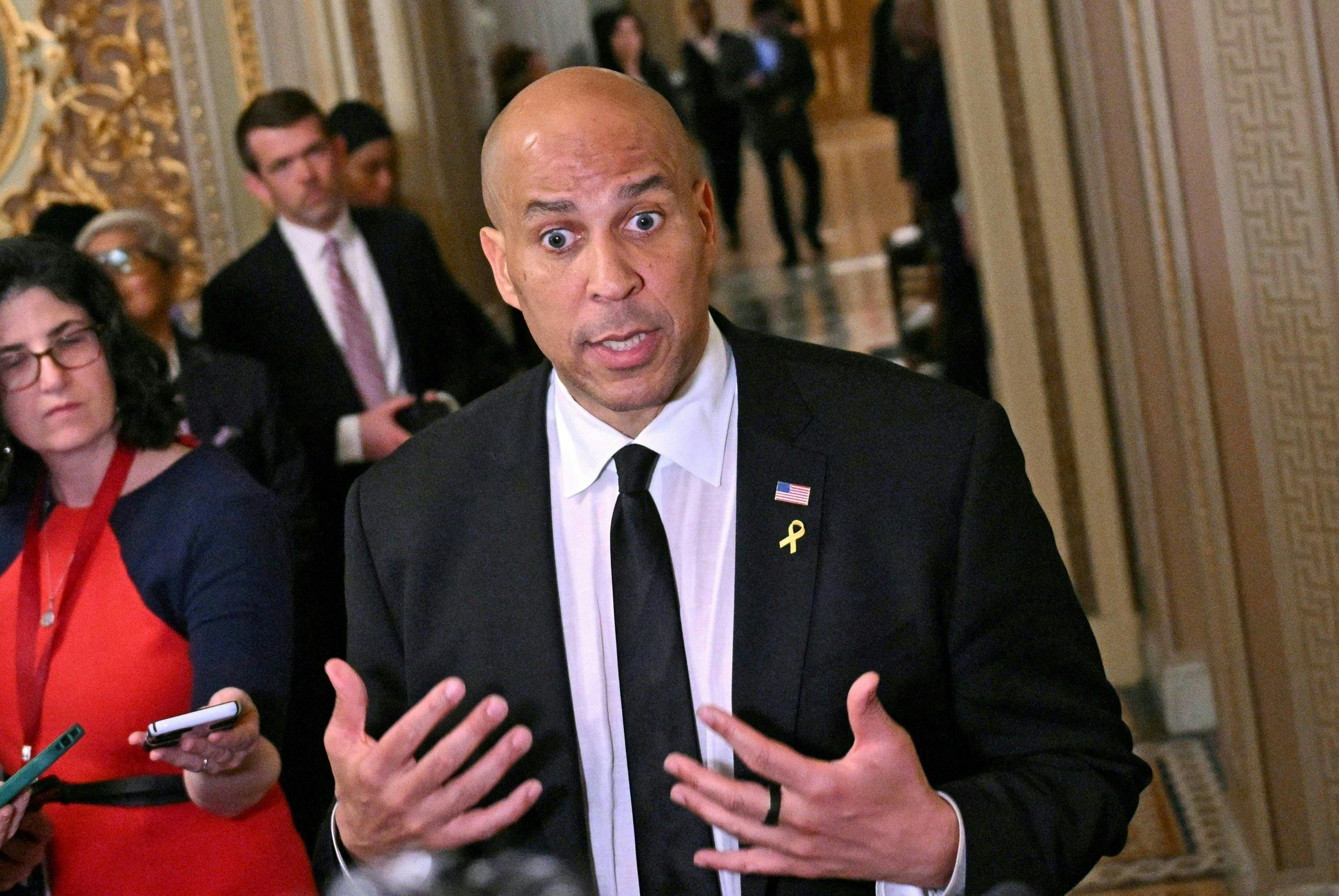 I was a little hoarse. . . Senator after record breaking speech