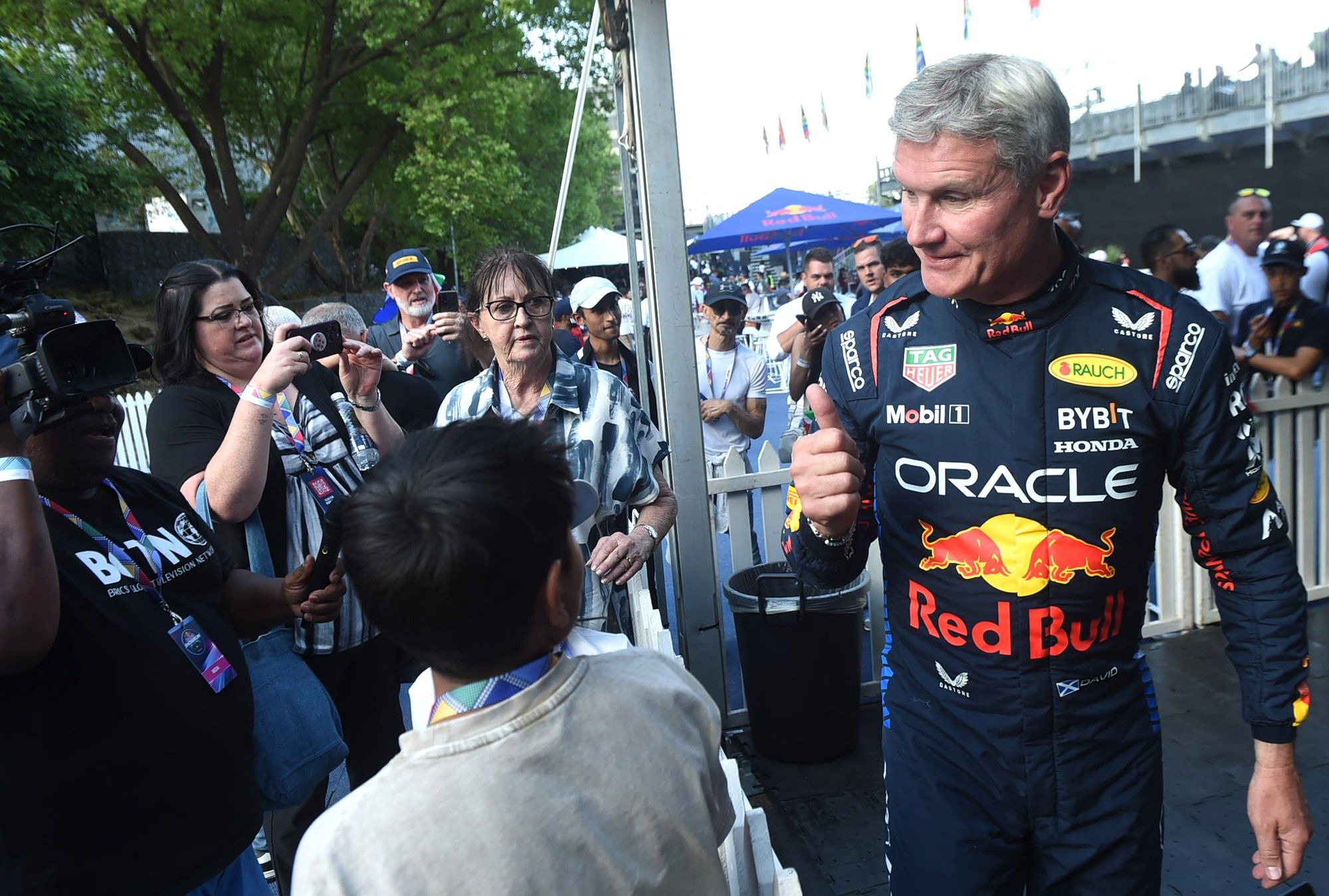 F1 legend David Coulthard thrills crowds at Red Bull Showrun in Sandton