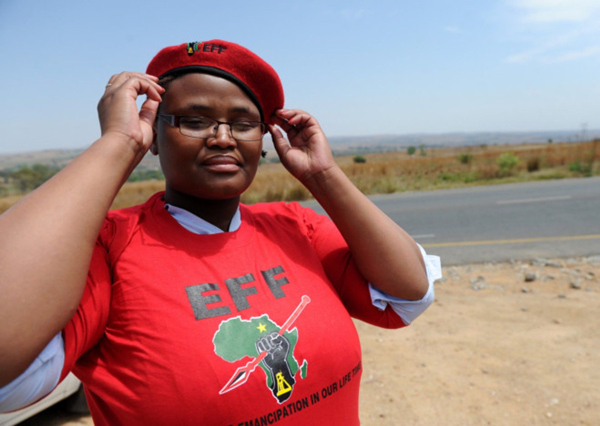 Worker in hot water over EFF beret