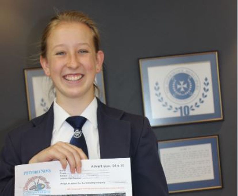Pupil's outstanding ad has The Courier Guy smiling