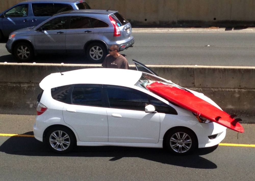 ‘Flying surfboard came out of nowhere’