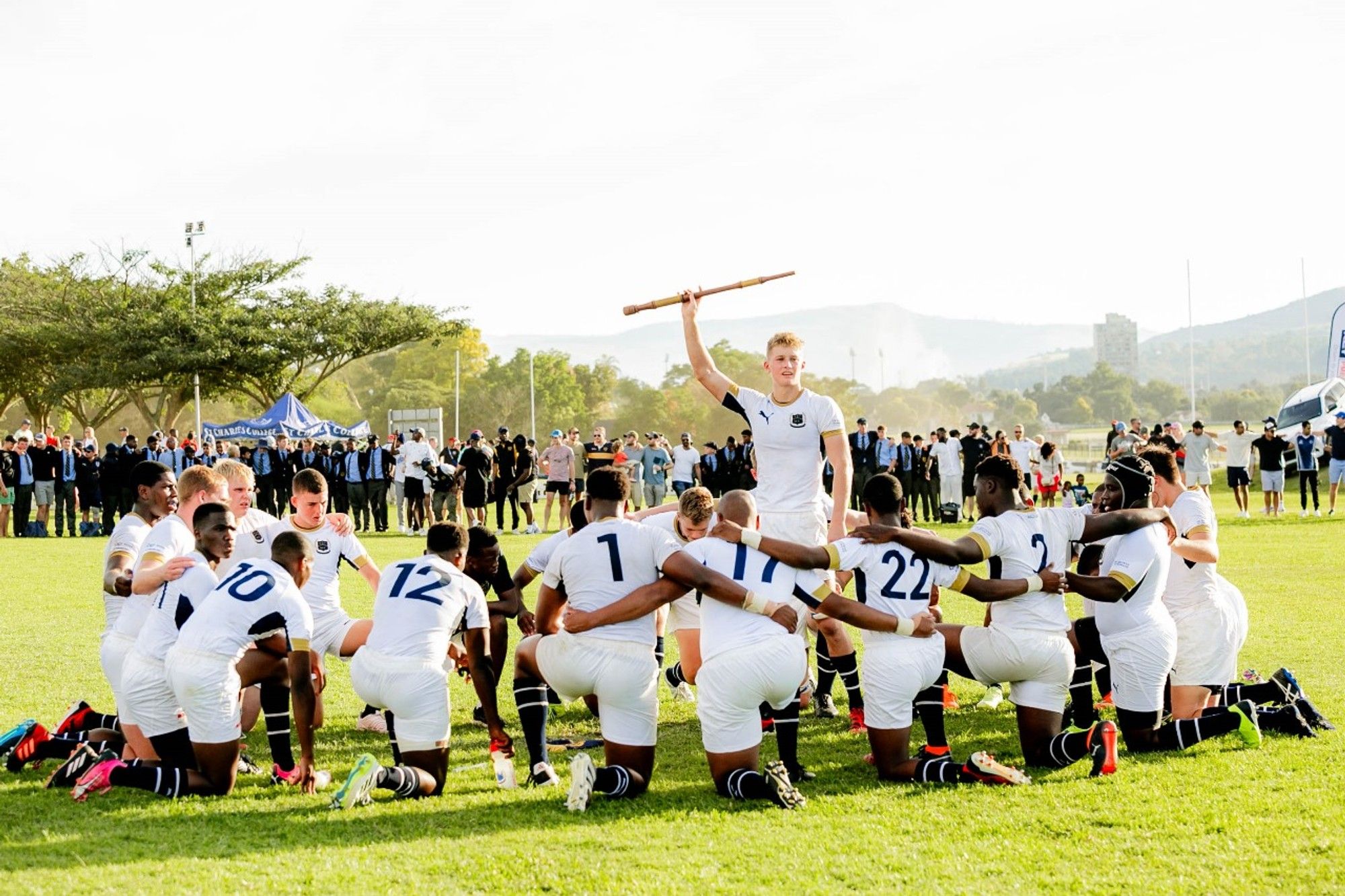 Saints celebrate big win by baptising Clifton School on their Old Boys Day
