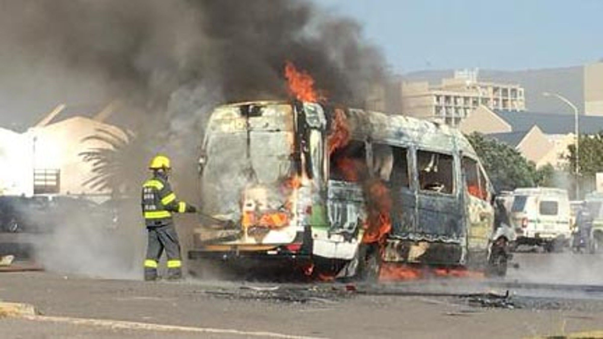 Five bust for CPUT bus fire