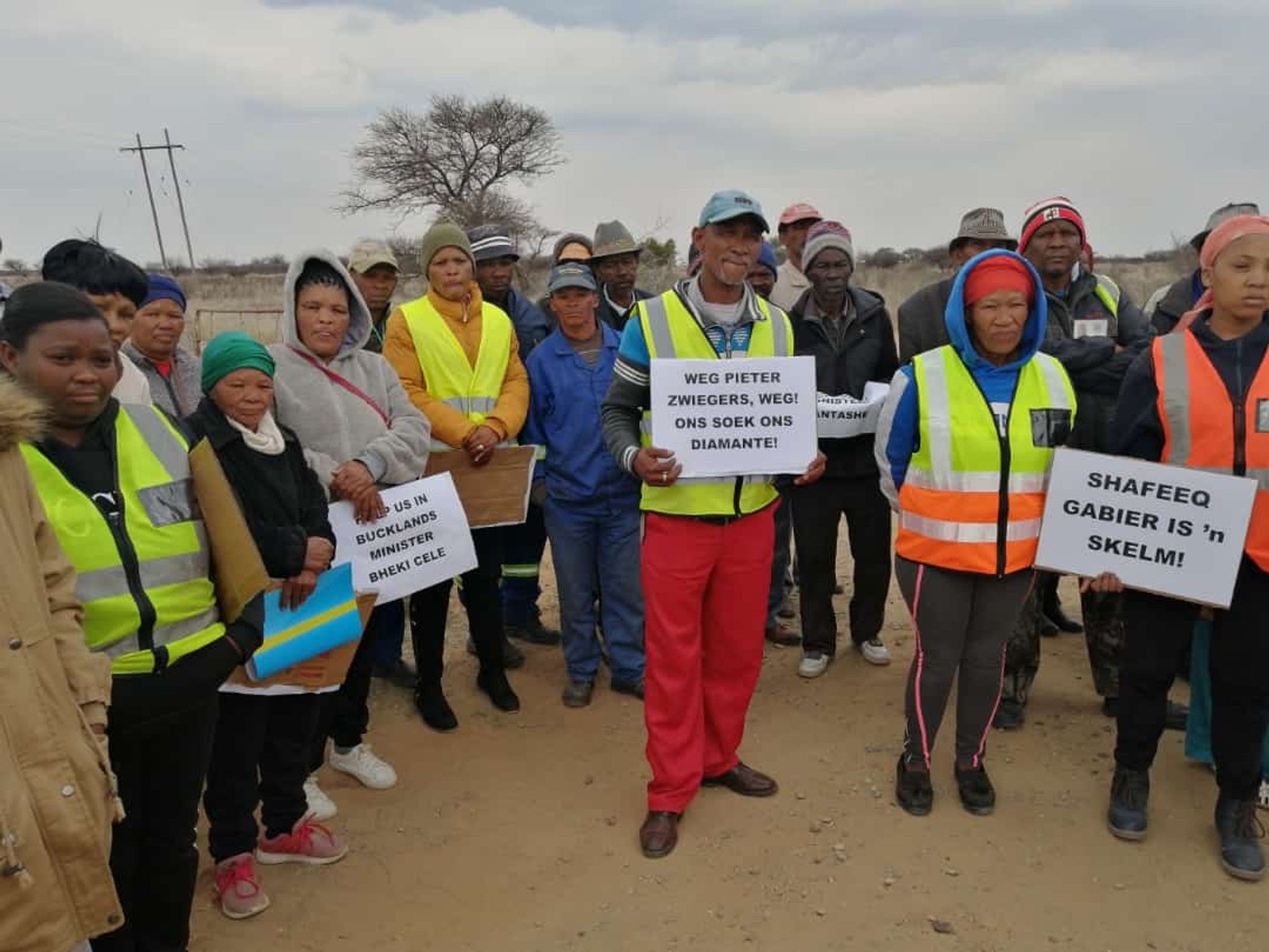 Community protests over illegal mining