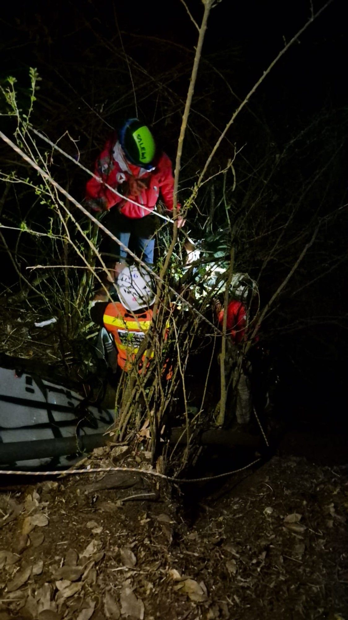 Emergency teams rescue woman in six-hour mission after she allegedly ...