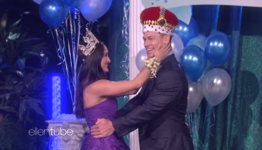 WATCH: Nikki Bella throws John Cena a surprise prom on 'Ellen'