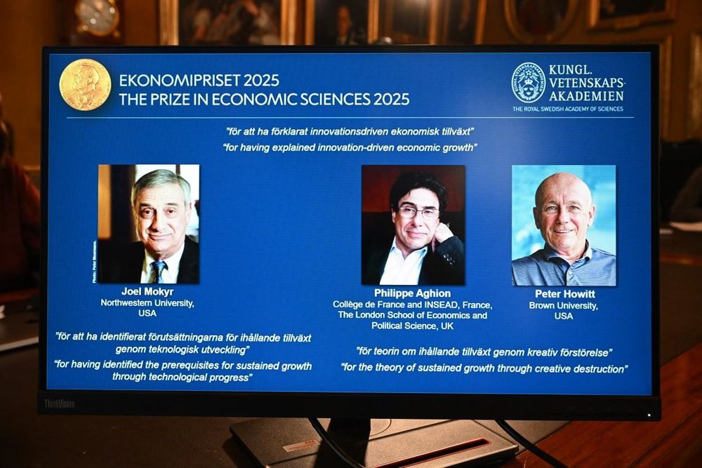 Trio wins economics Nobel for work on tech-driven growth