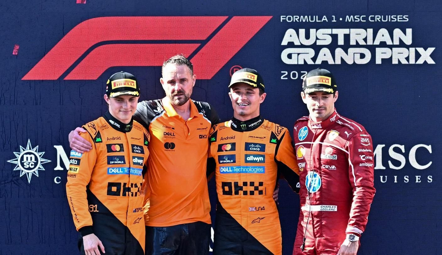 Lando Norris resists Oscar Piastri to lead dominant McLaren 1-2 in Austria