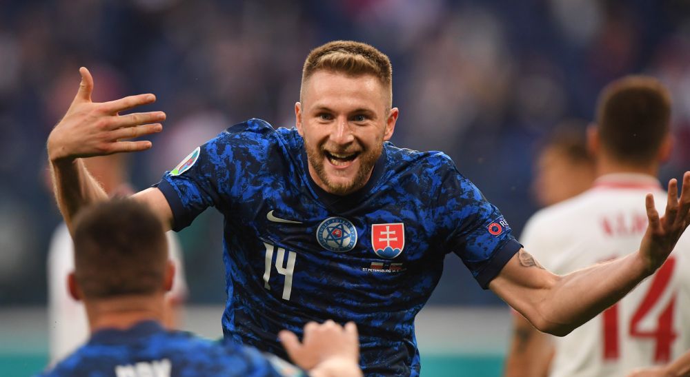 Milan Skriniar lifts Slovakia to win over Poland