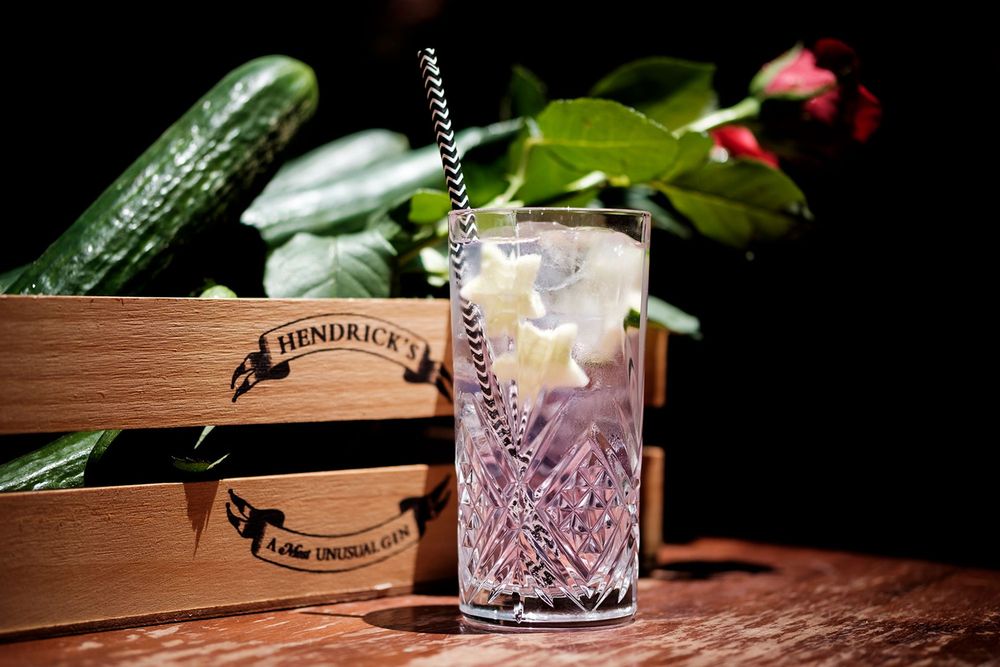 #ThirstyThursday Hendrick's gin and tonic rose and cucumber