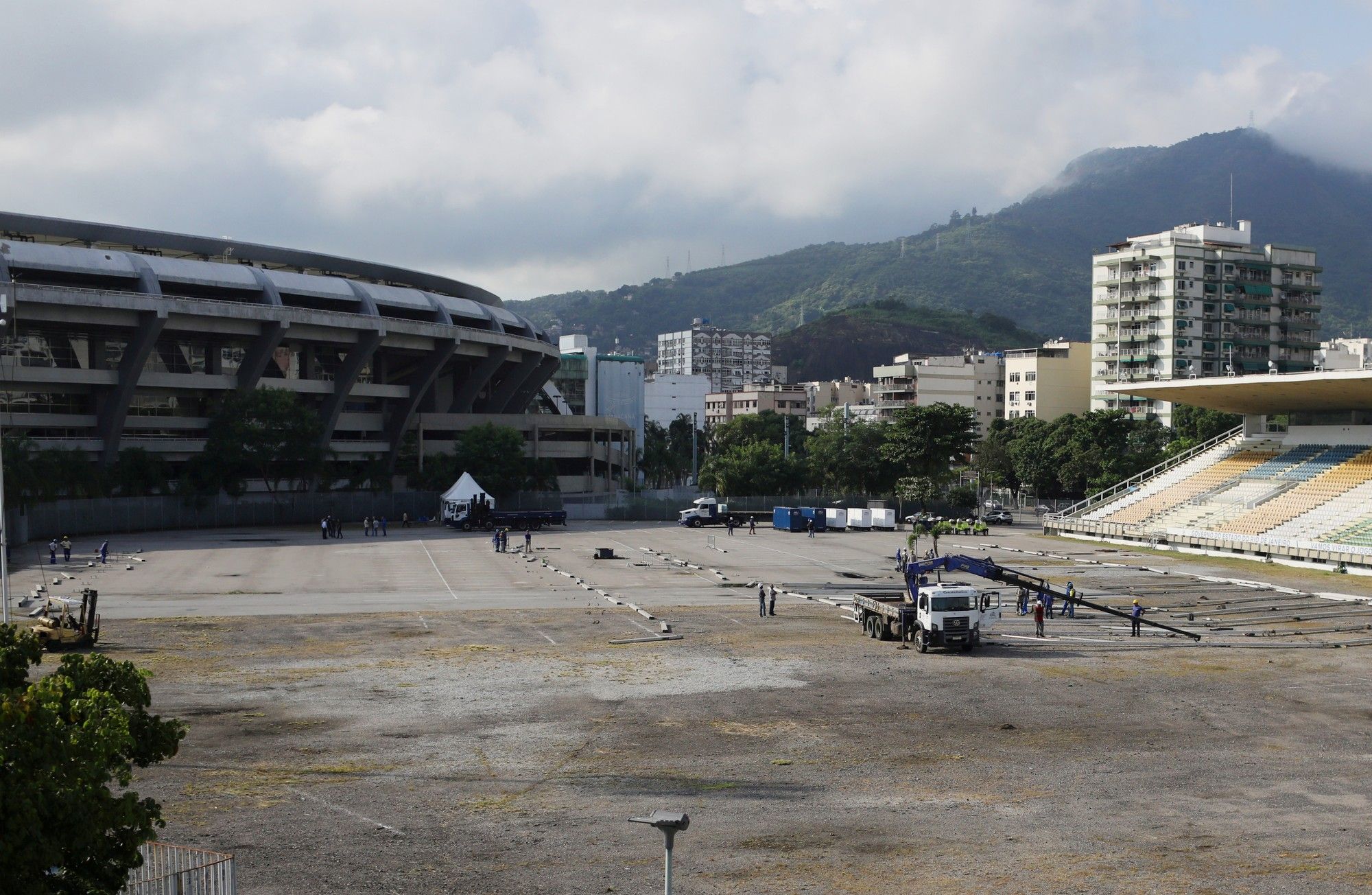 Rio Olympic stadium transformed as work begins on Rio field hospital