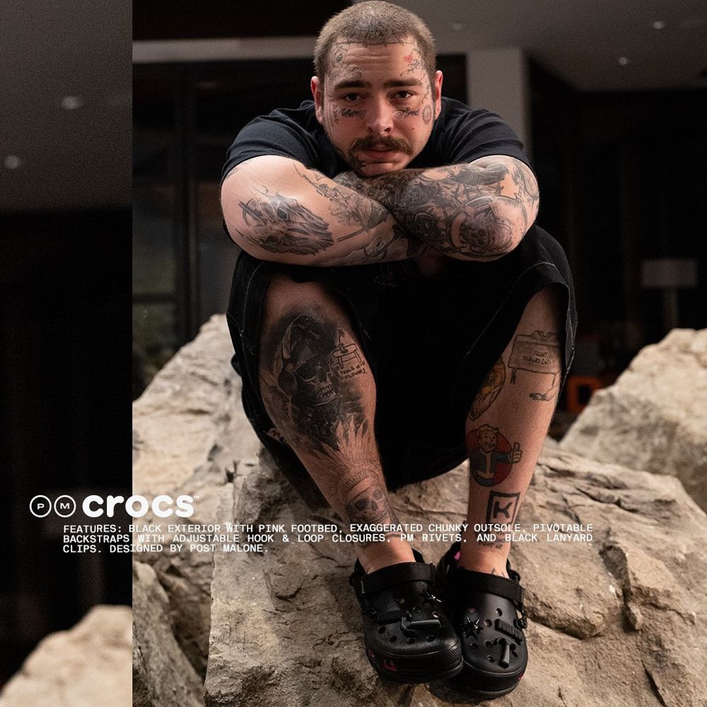 Post Malone gave away 5000 pairs of Crocs to the kids at his old school