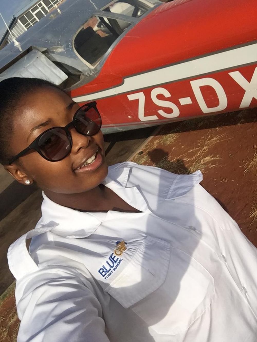Kelebohile Mothoa now proud student pilot at Bluechip Flight School at ...