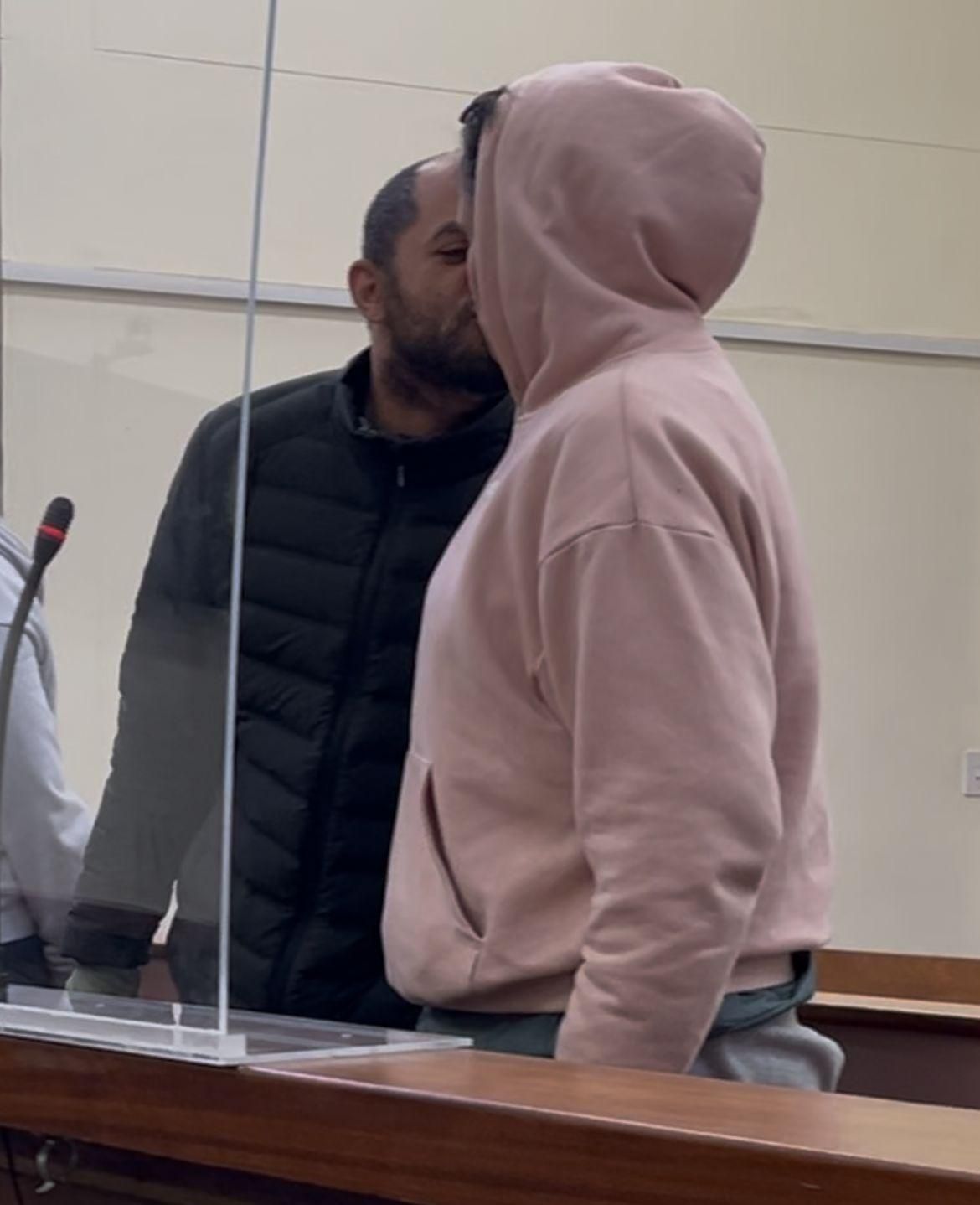 Courtroom passion and drama: Accused share a kiss before dropping bail bid