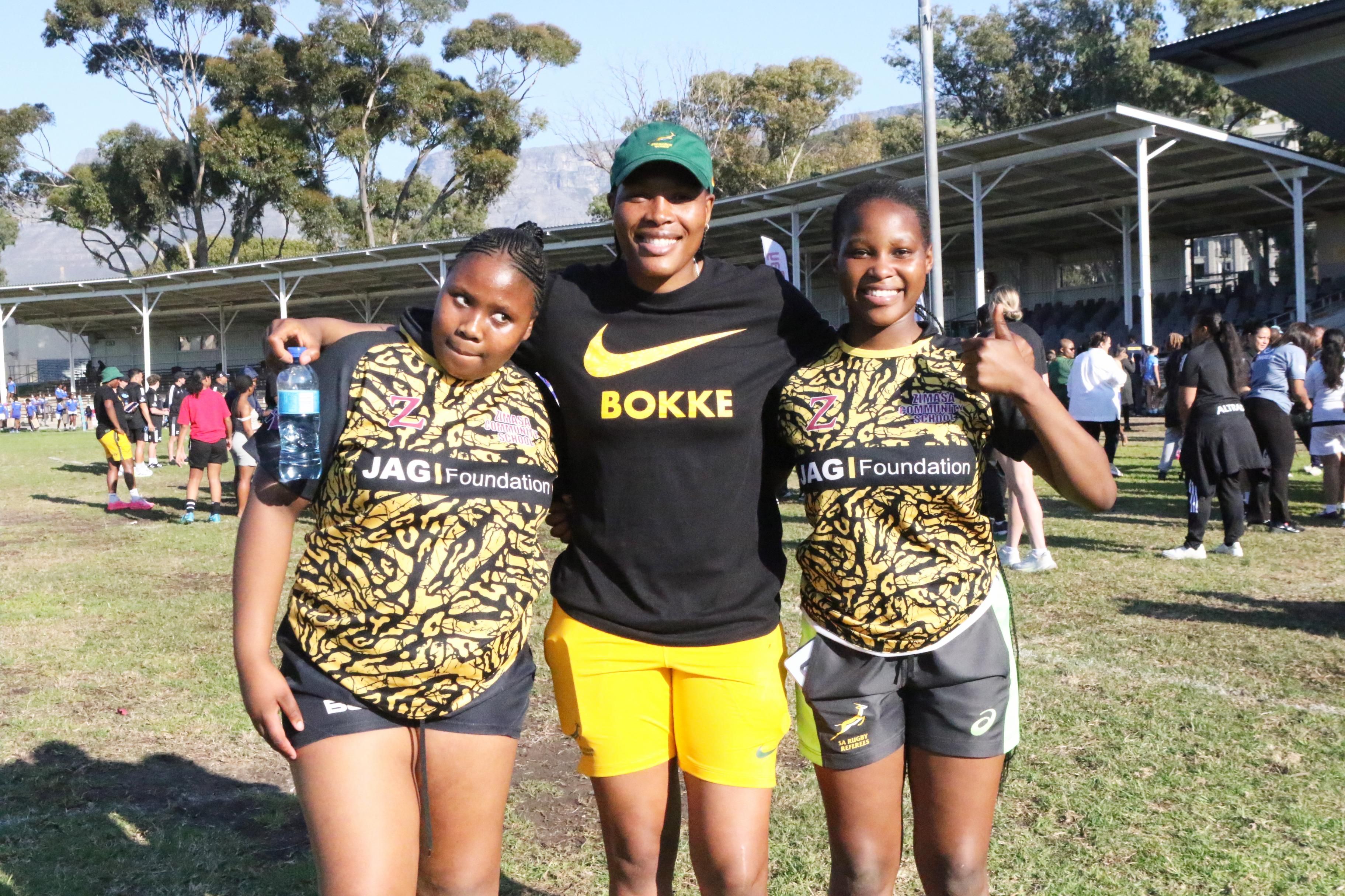 Zimasa school girls gain invaluable training with Springbok women