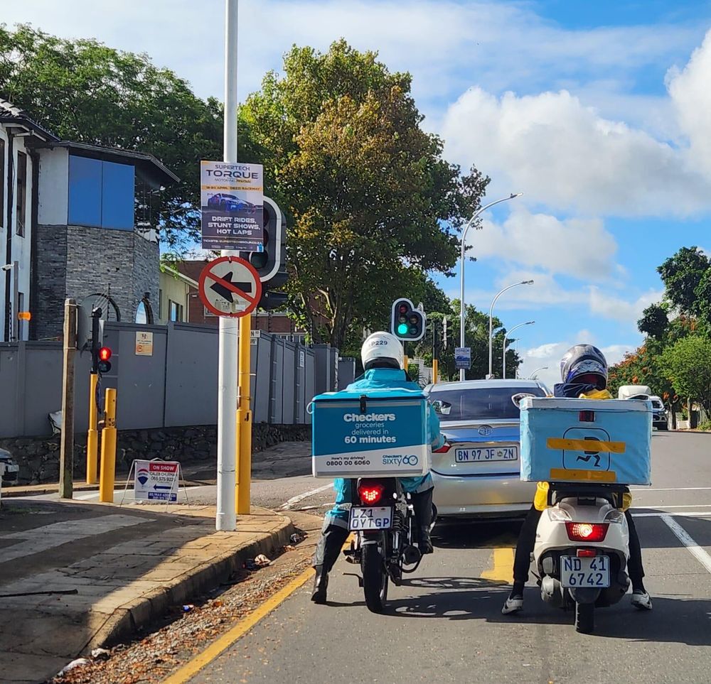 How to safely drive around delivery bikes: South African road safety ...