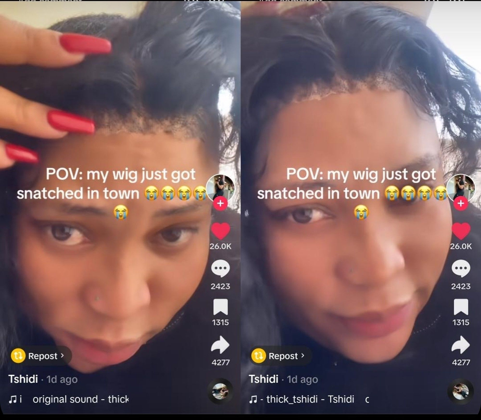 WATCH: ‘I’m defeated’ - video of woman whose wig got snatched in Joburg ...