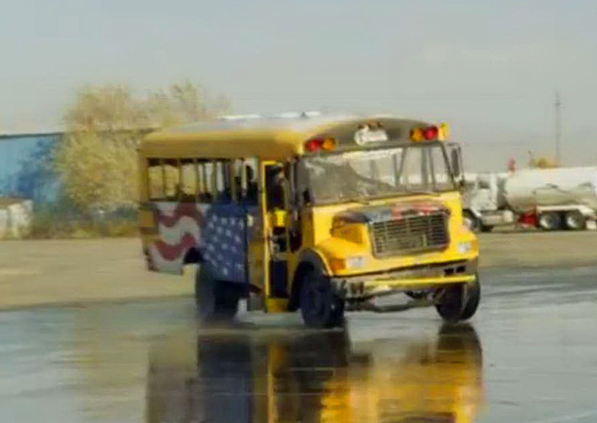 Drifting: How a school bus can be fun