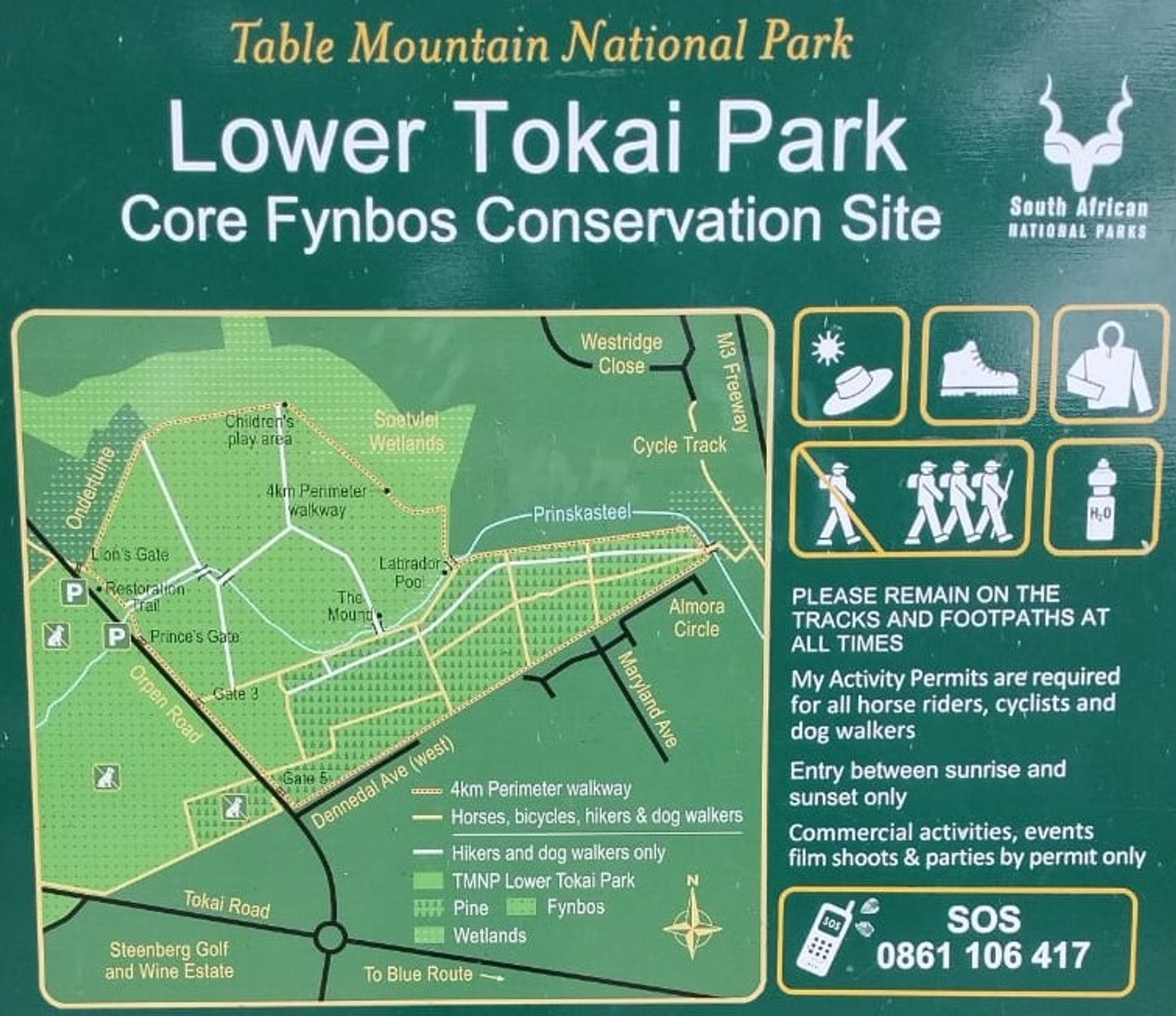 Lower Tokai Park implements path closure for conservation