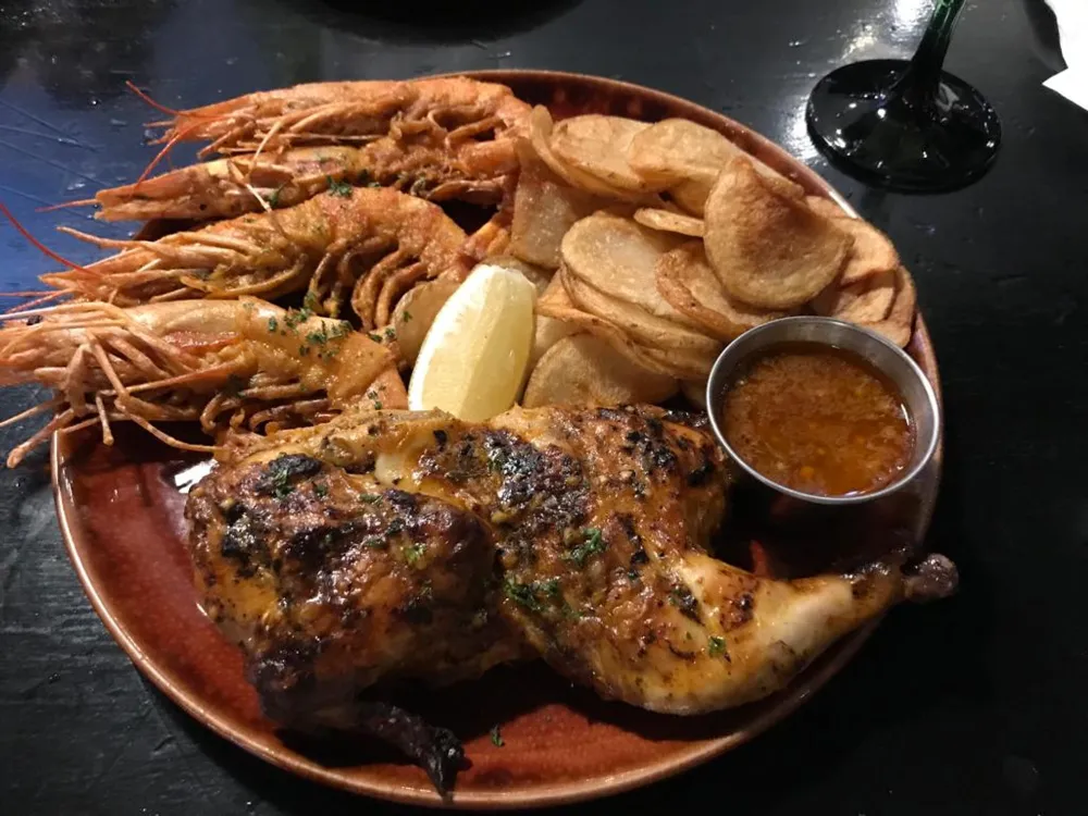 Peri-peri chicken and prawns... what more could you ask for?