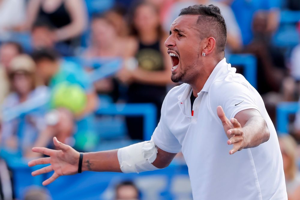 Kyrgios melts down again during Cincinnati loss