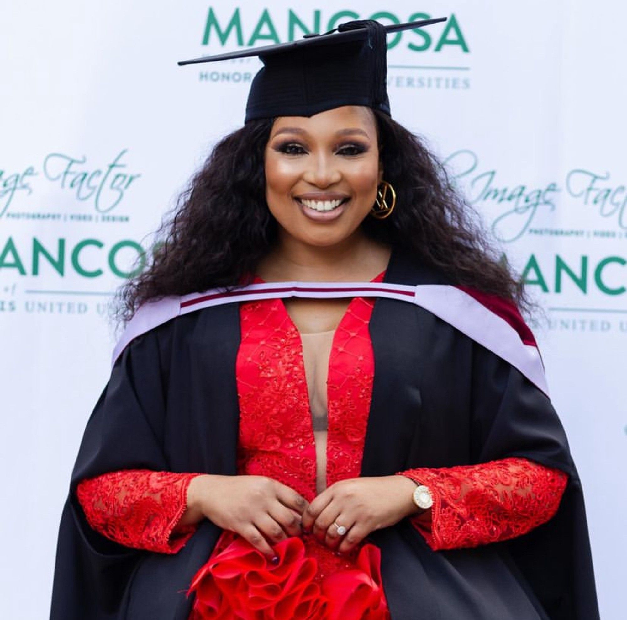 Actress Phindile Gwala beaming with joy as she graduates with ten ...