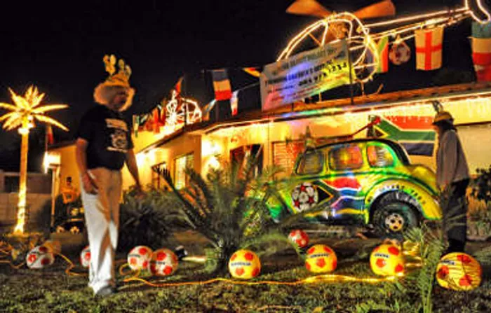 Lighting guru swaps Santas for soccer balls