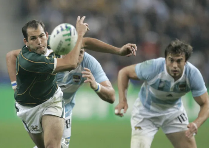 Du Preez on Bok bench