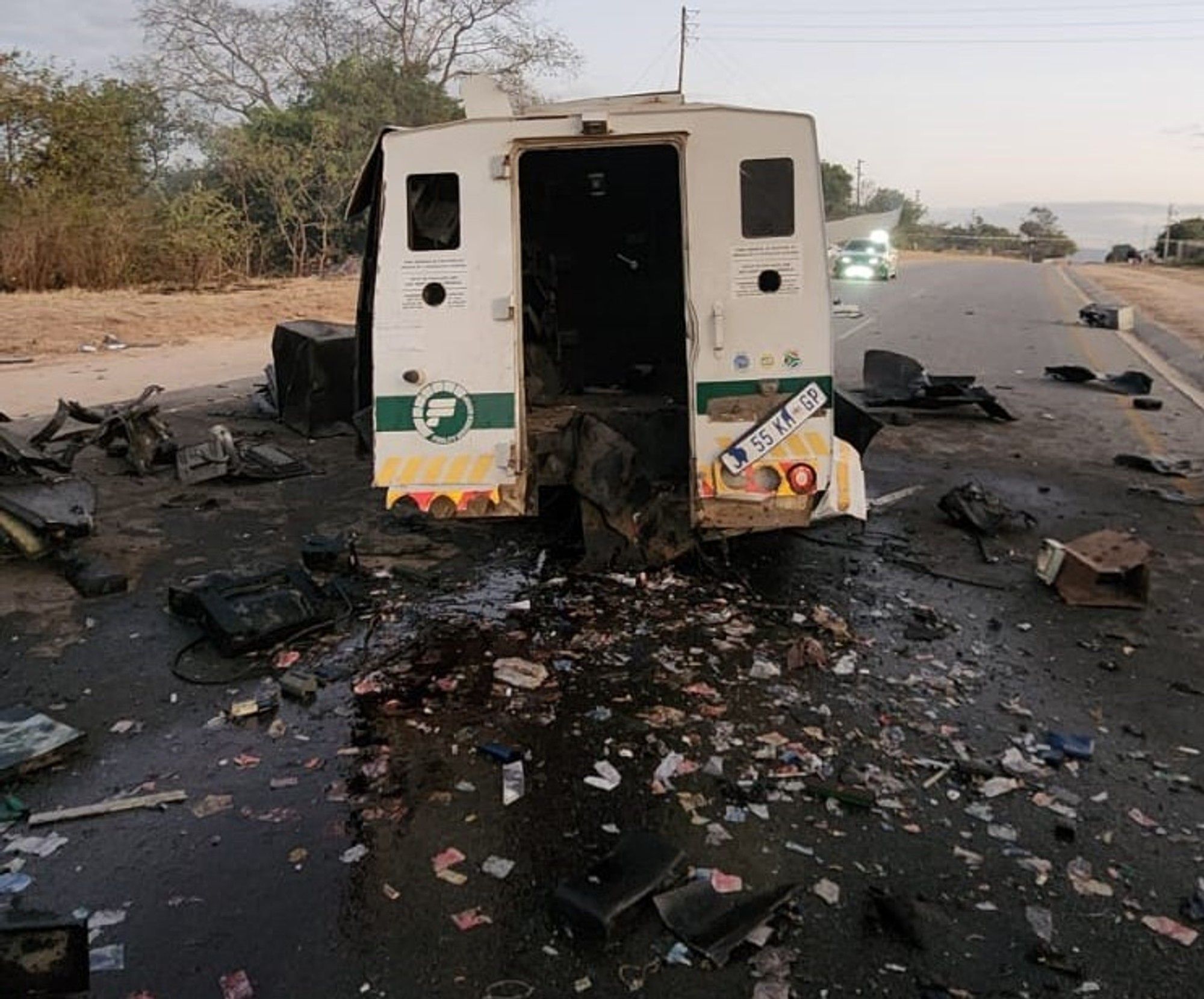 PICS: Community jostles for flying money after cash-in-transit robbery ...