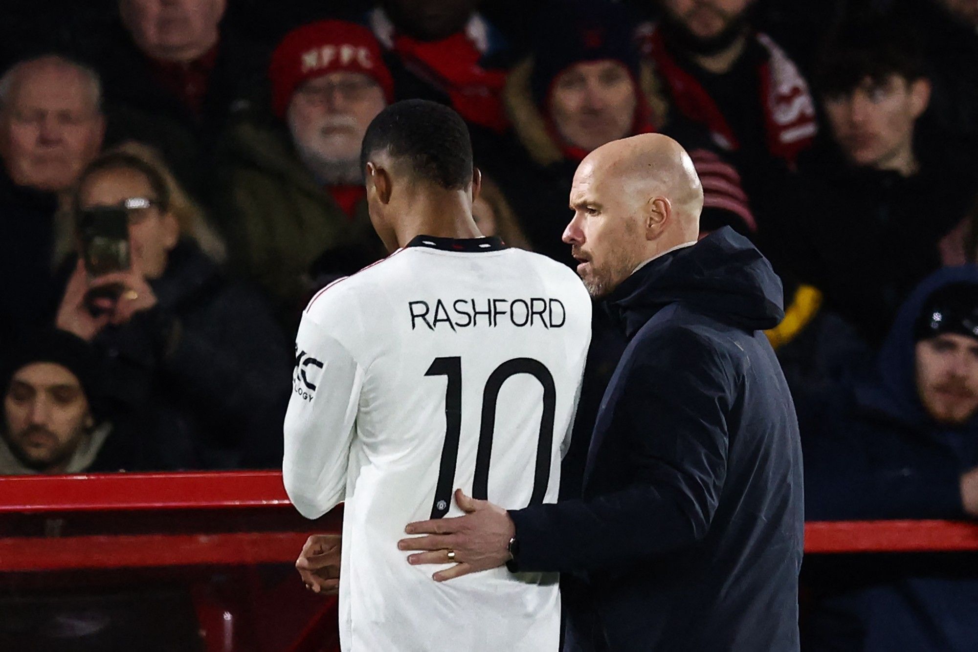 WATCH: Erik ten Hag ‘not happy’ with Marcus Rashford’s Manchester ...