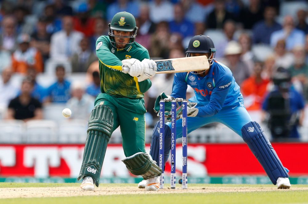 Who put the brakes on Quinton de Kock?
