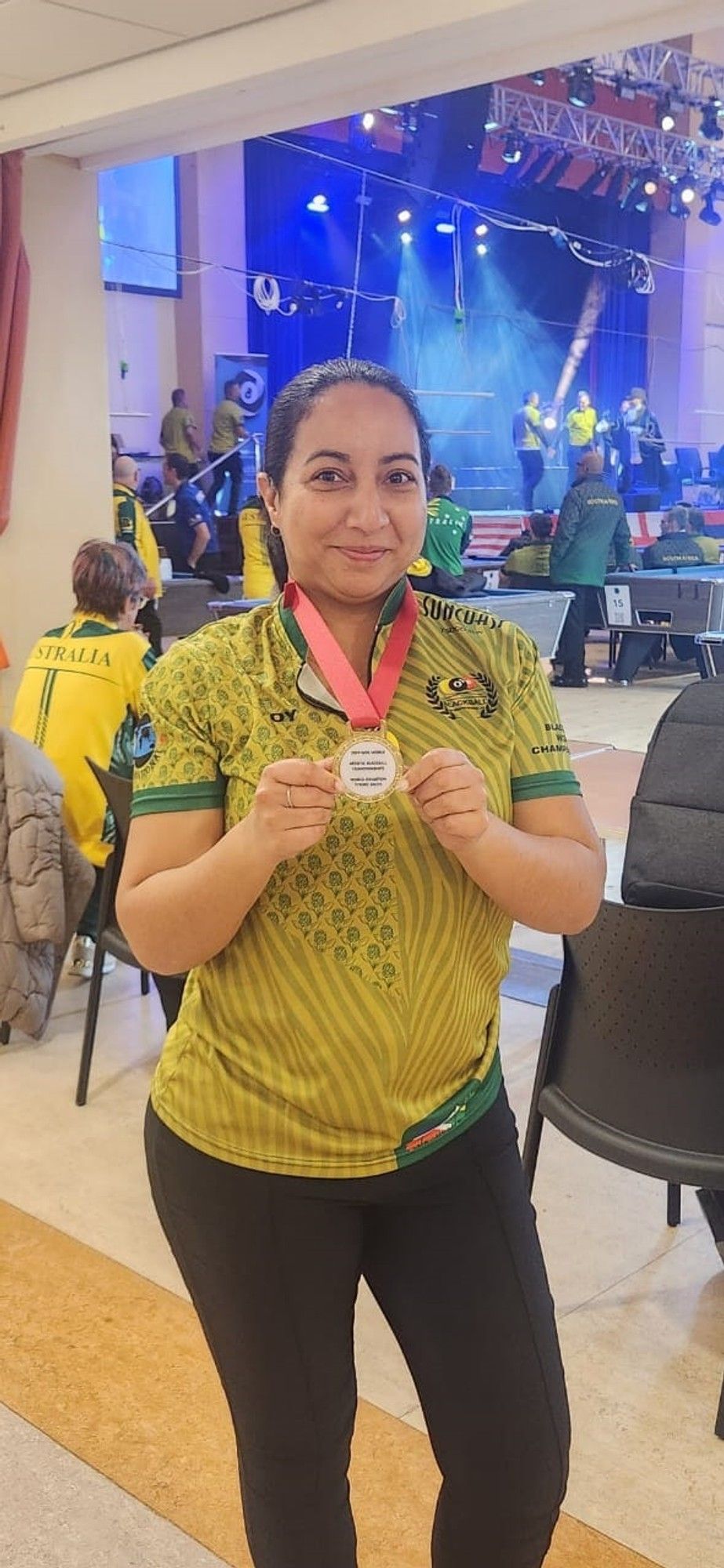 Joy to the world: Female pool player makes history